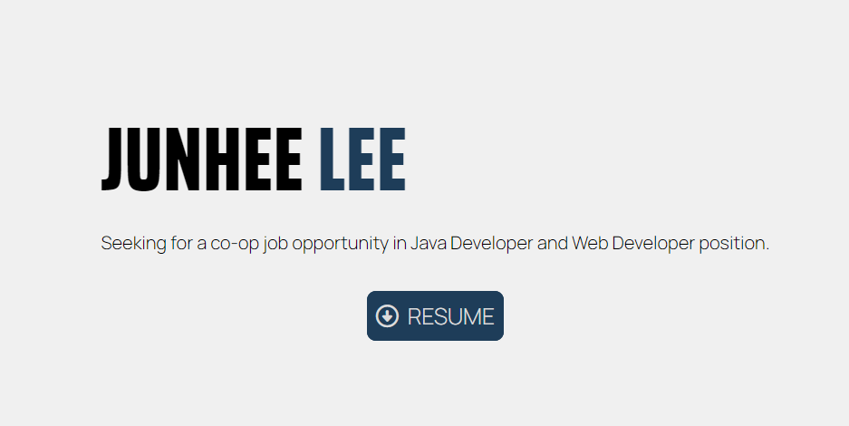 Junhee Lee Comprehensive Portfolio